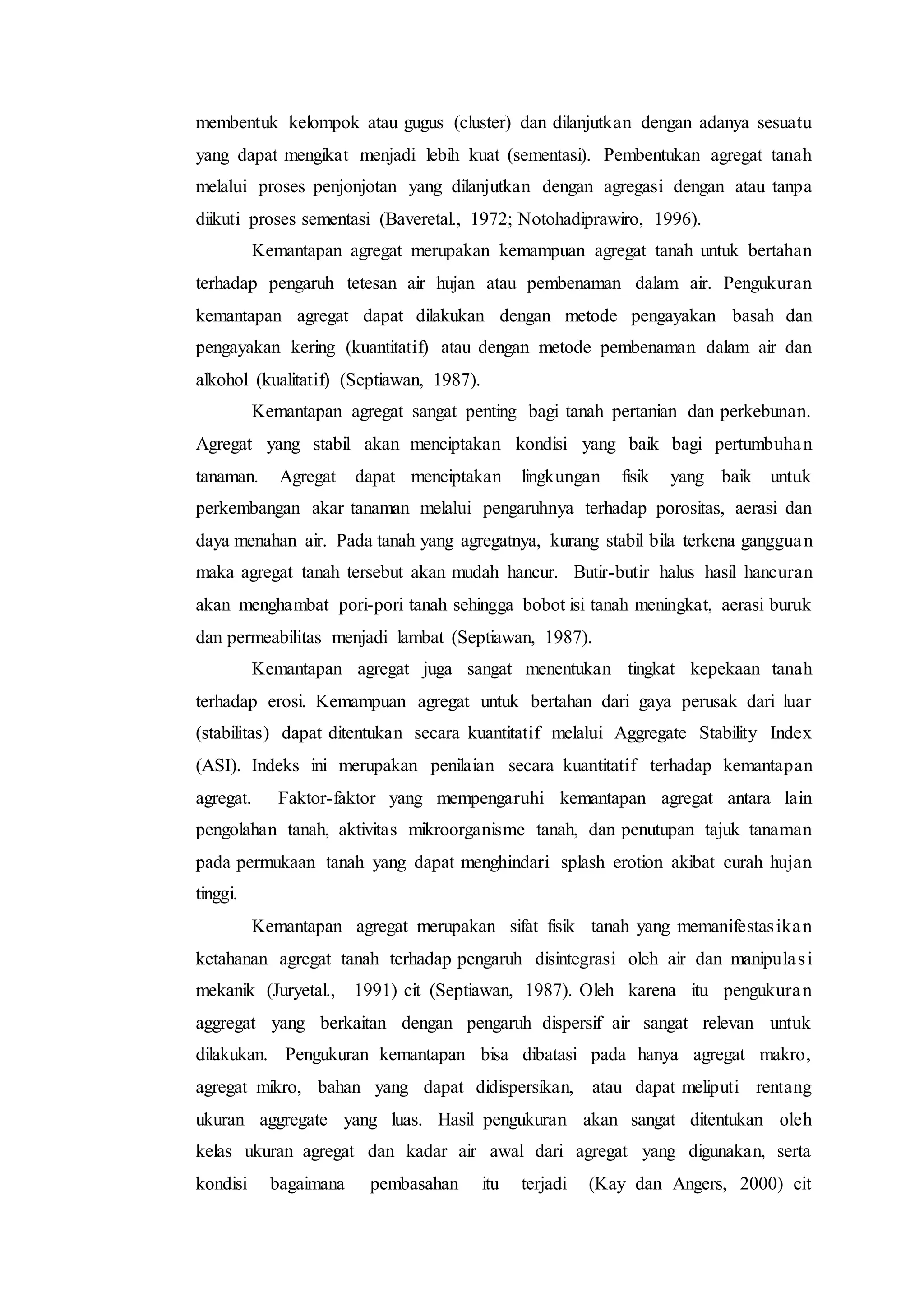 STRUKTUR TANAH DAN KEMANTAPAN AGREGAT | DOCX