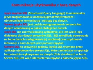 Co warto wiedzieć o bazach danych | PPT