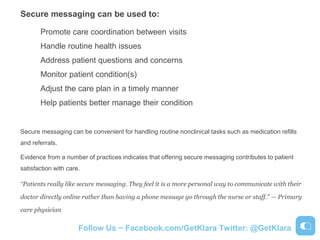 Klara guide to secure messaging in healthcare | PPTX
