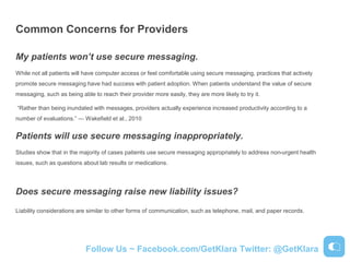 Klara guide to secure messaging in healthcare | PPTX