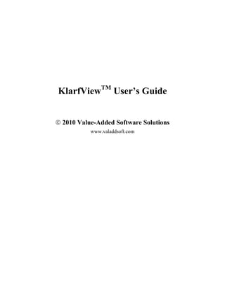 Klarf View Users Guide | PDF