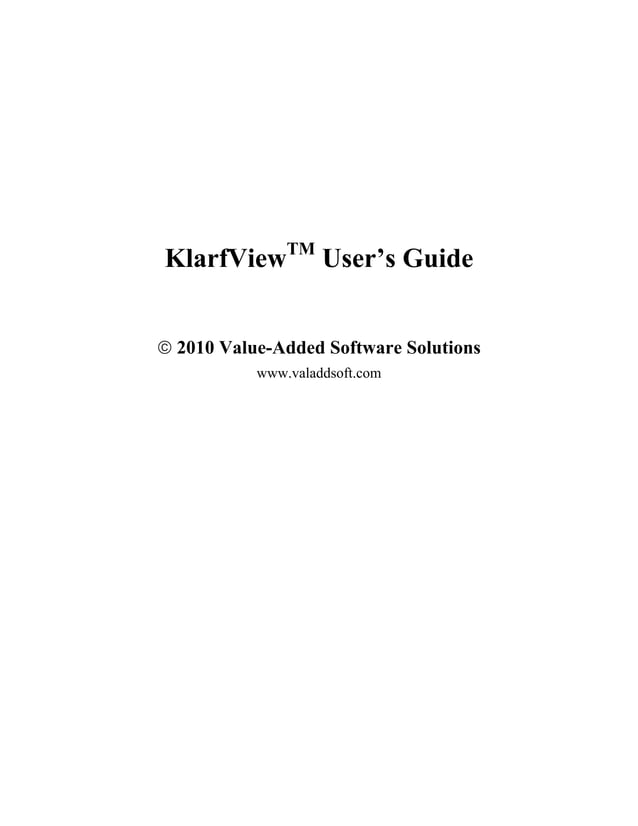 Klarf View Users Guide | PDF | Photo Editing Software | Computer ...