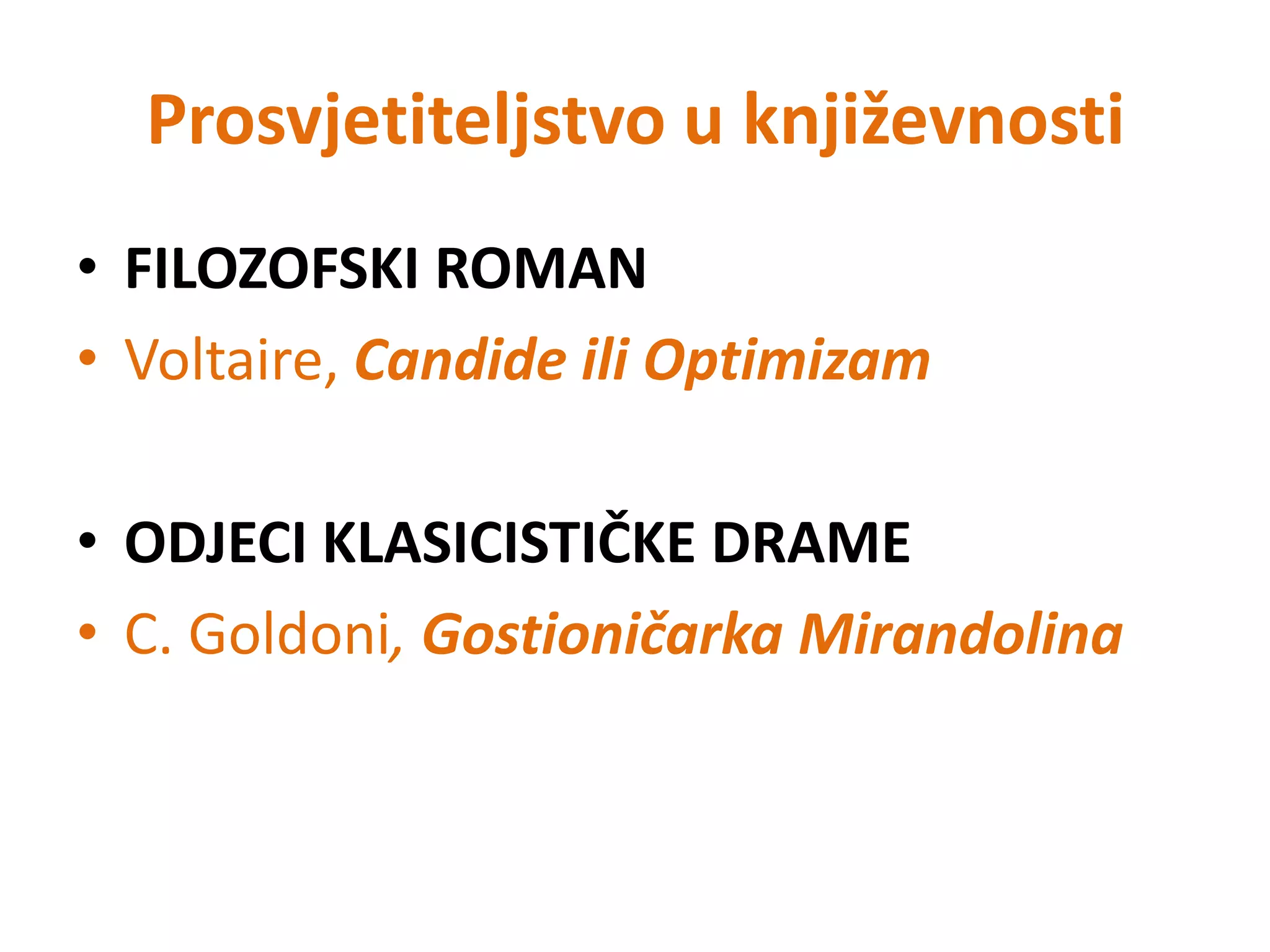 Klasicizam i prosvjetiteljstvo | PPTX
