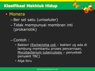 KLASIFIKASI makhluk hidup kelas tujuh.pptx