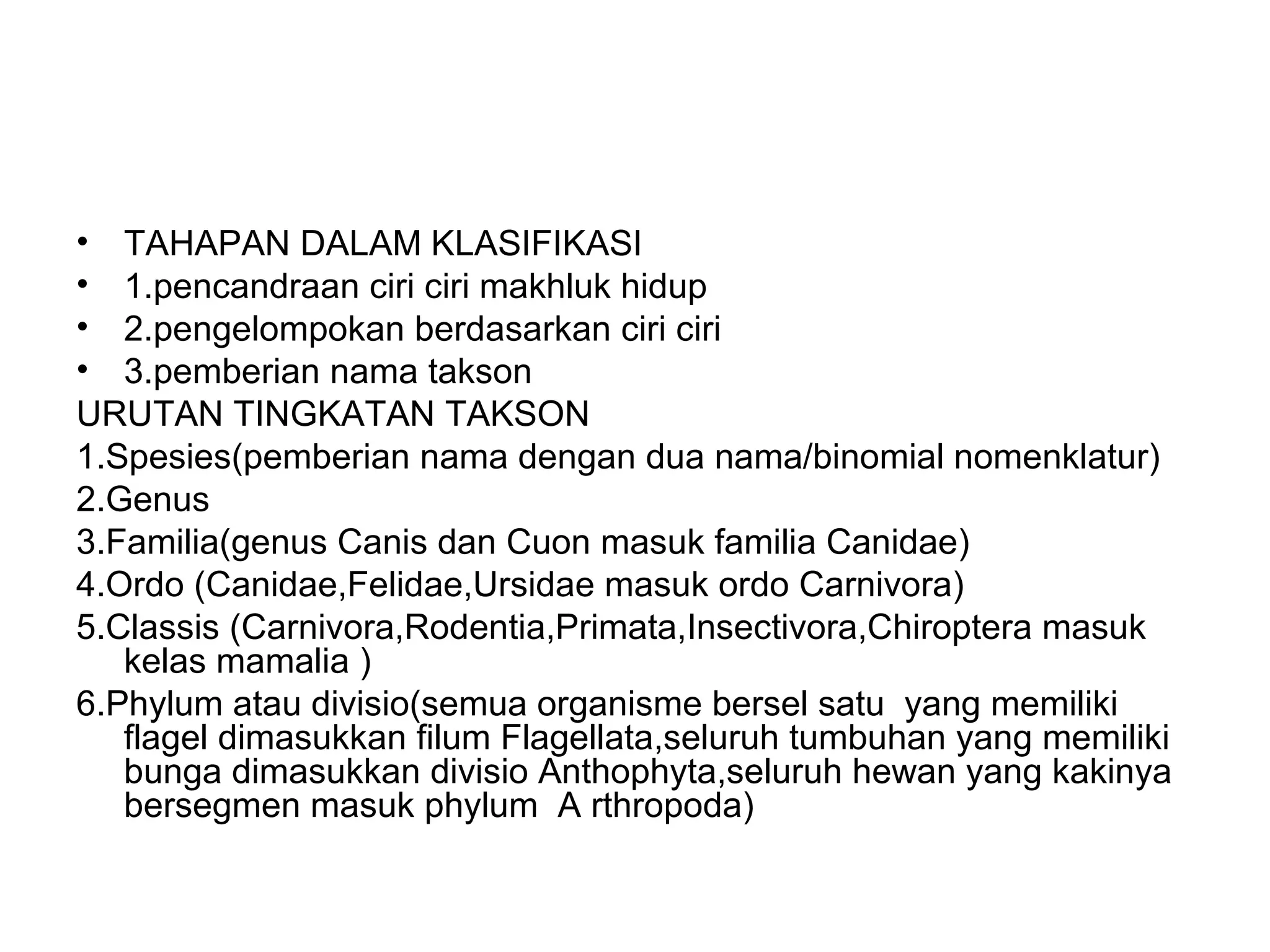 Klasifikasi makhluk-hidup-power-point | PPT