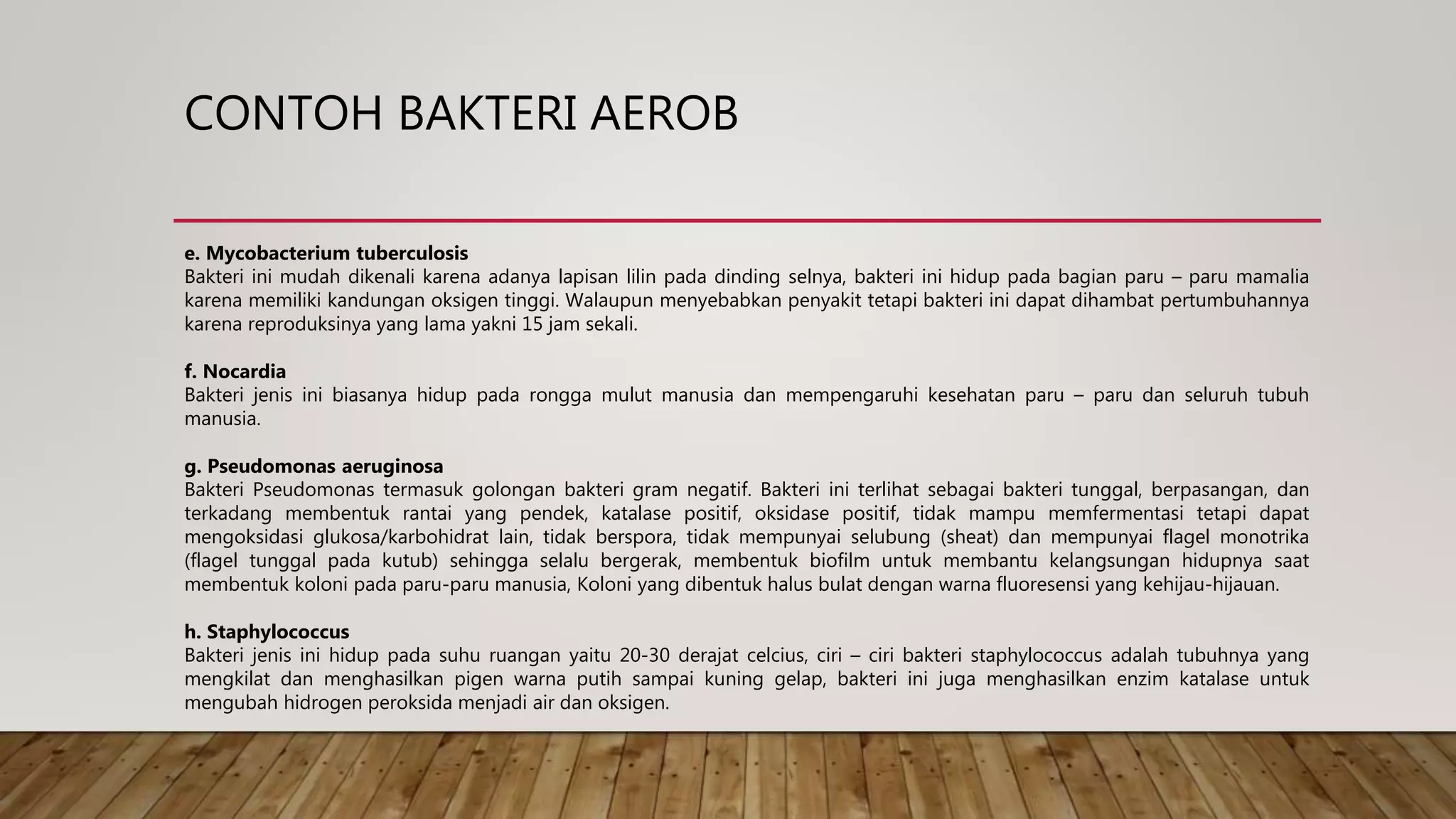 Klasifikasi bakteri berdasarkan kebutuhan oksigen | PPTX