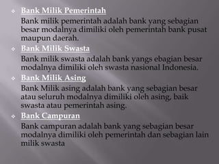 Klasifikasi bank | PPTX