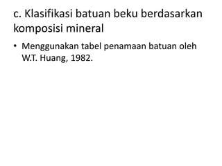 Klasifikasi batuan beku | PPTX