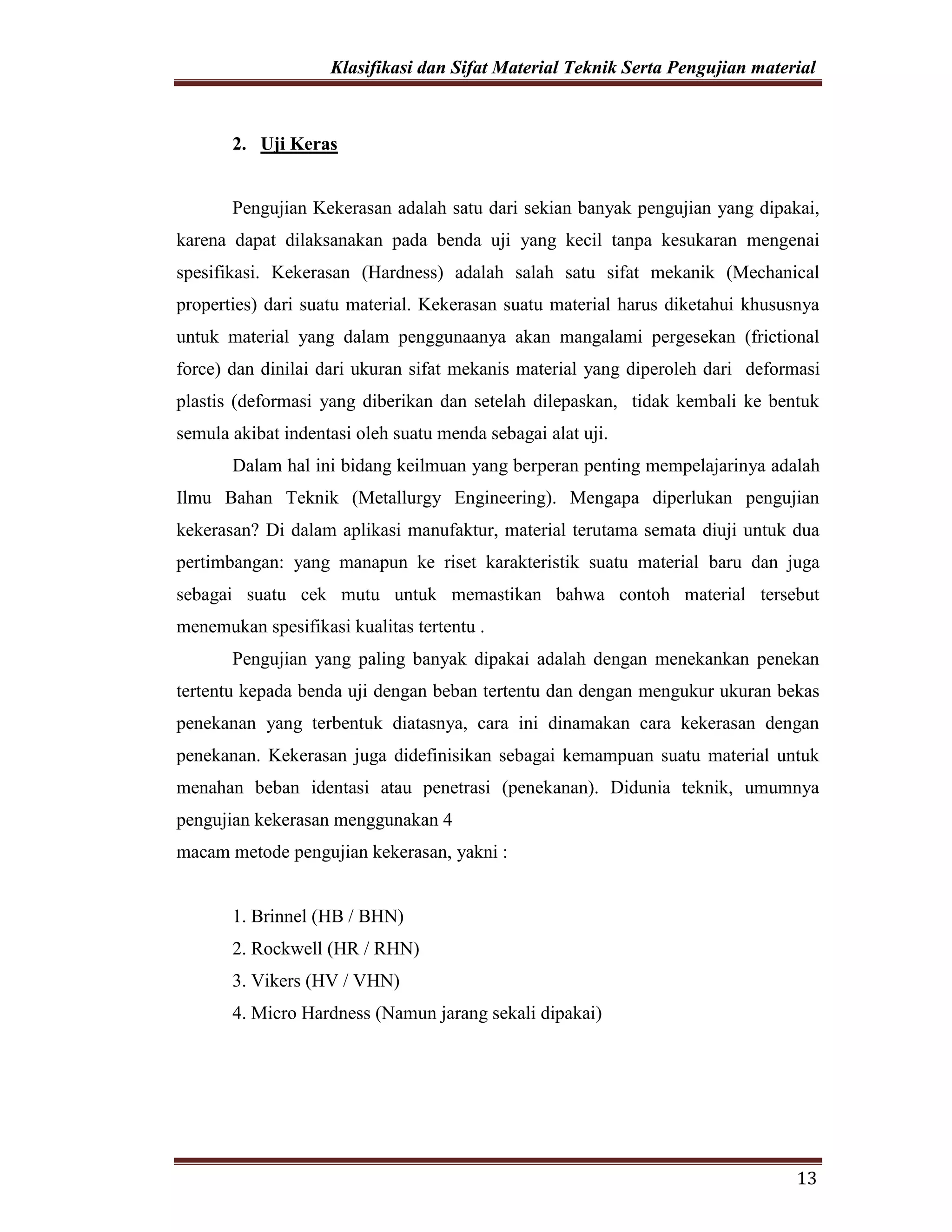 KLASIFIKASI DAN SIFAT MATERIAL TEKNIK SERTA PENGUJIAN MATERIAL.pdf
