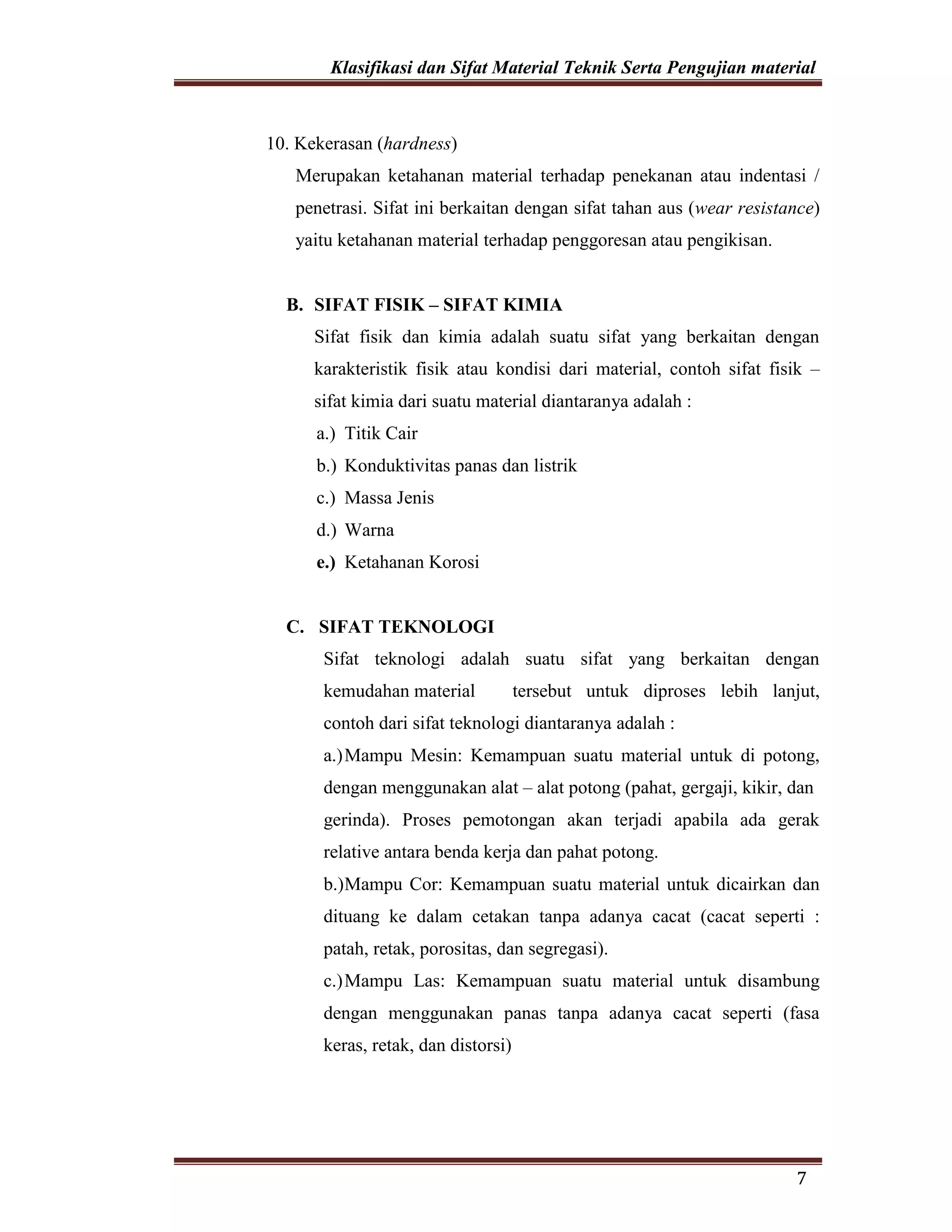 KLASIFIKASI DAN SIFAT MATERIAL TEKNIK SERTA PENGUJIAN MATERIAL.pdf