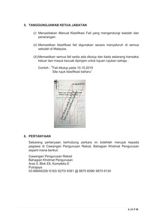 Klasifikasi fail sekolah berkuat kuasa 2020 | PDF