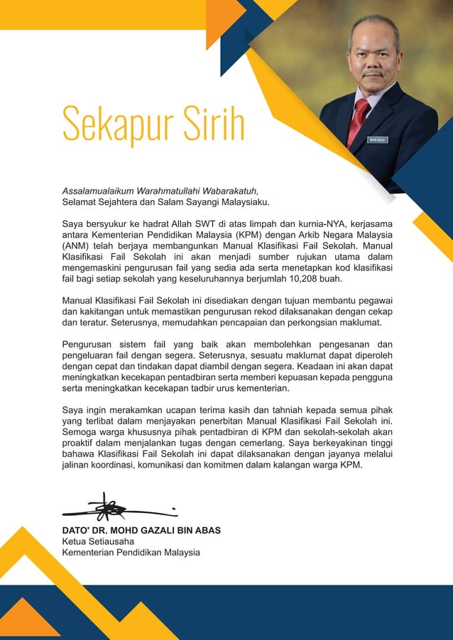 Klasifikasi Fail Sekolah | PDF