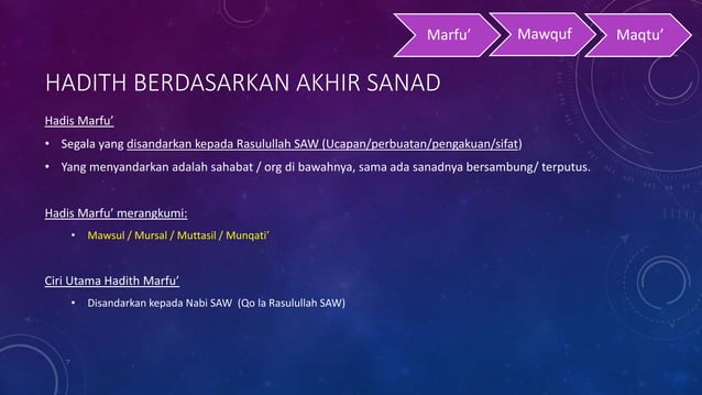Klasifikasi Hadis | PPT