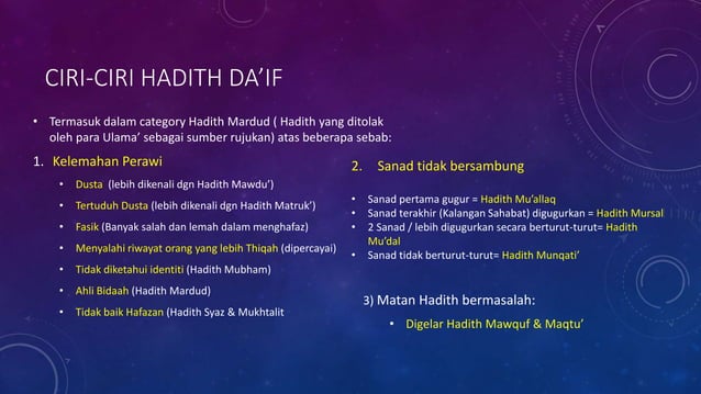 Ulum Hadis: Klasifikasi Hadis | PPTX
