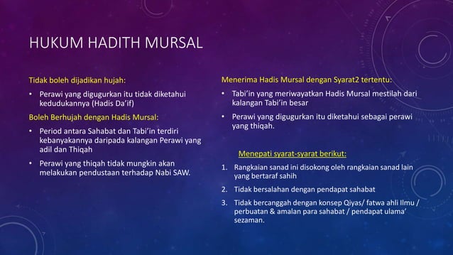Ulum Hadis: Klasifikasi Hadis | PPTX