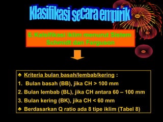 Agroklimatologi Klasifikasi iklim | PPT