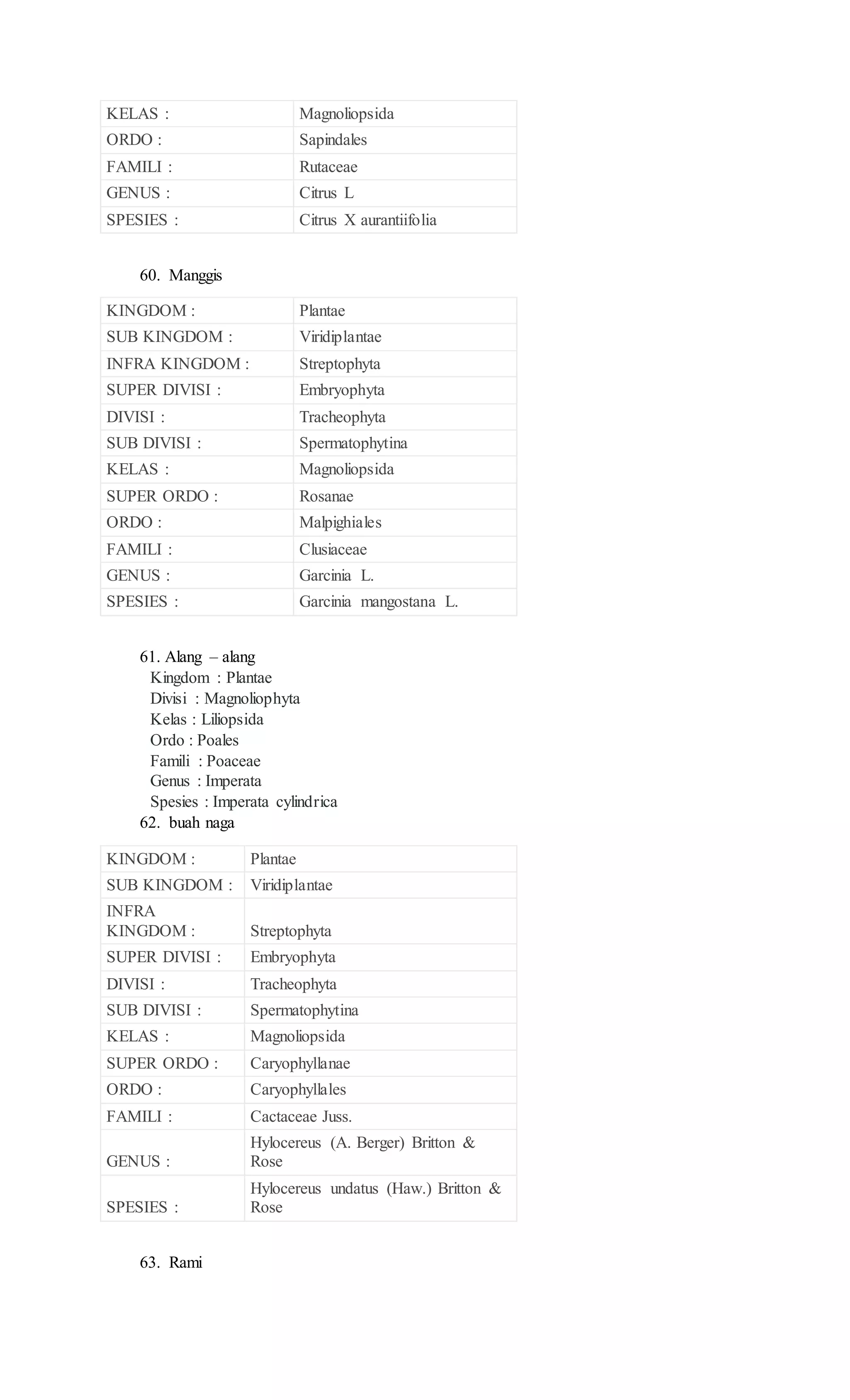 Klasifikas Ilmiah Tumbuhan (Plantae) | DOCX