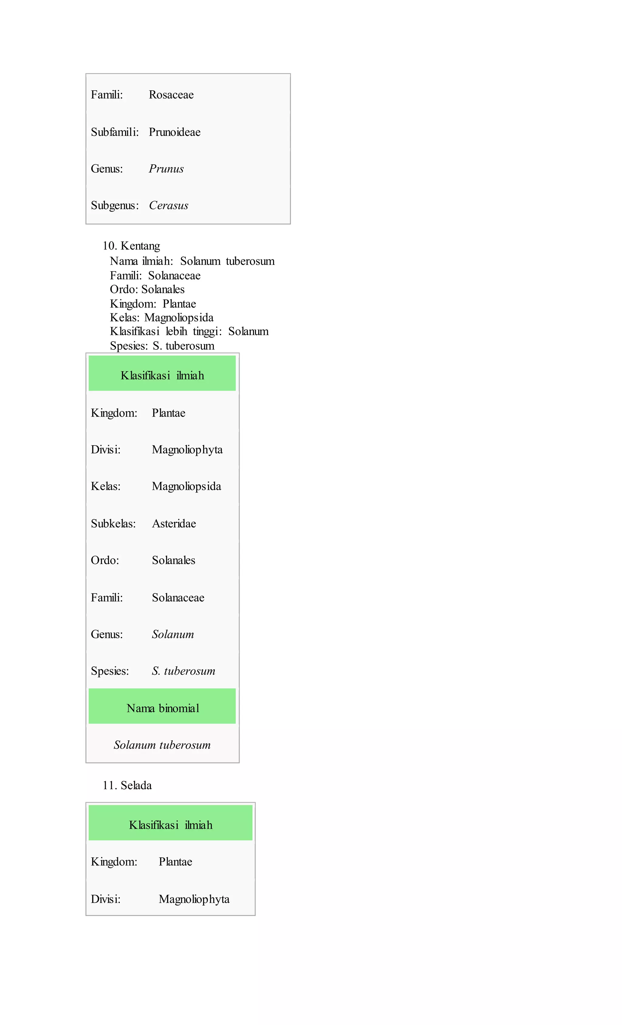 Klasifikas Ilmiah Tumbuhan (Plantae) | DOCX