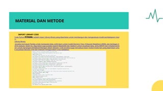 Klasifikasi pada Prediksi Risiko Penyakit Kardiovaskular Menggunakan ...