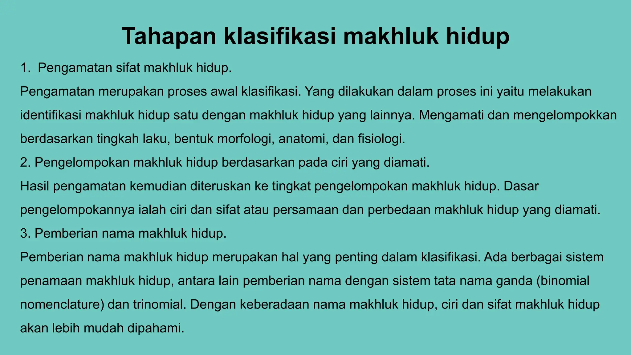 KLASIFIKASI MAKHLUK HIDUP (CIRI-CIRI MH).pptx