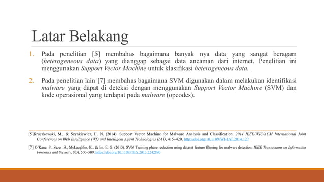 Klasifikasi Malware Trojan Ransomware Dengan Algoritma Support Vector Machine (SVM) | PPT
