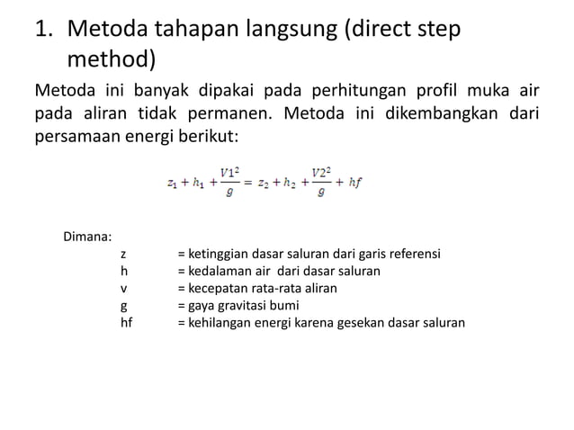 Klasifikasi profil aliran | PPTX