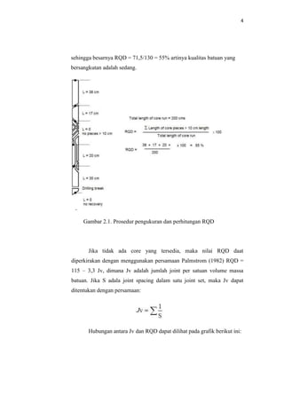 Klasifikasi RQD | DOCX