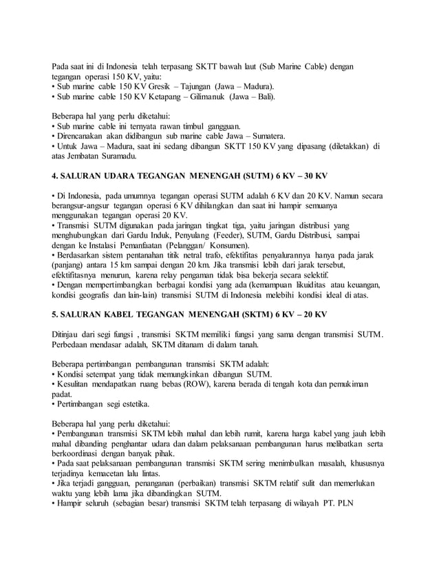 Klasifikasi saluran transmisi berdasarkan tegangan | DOCX