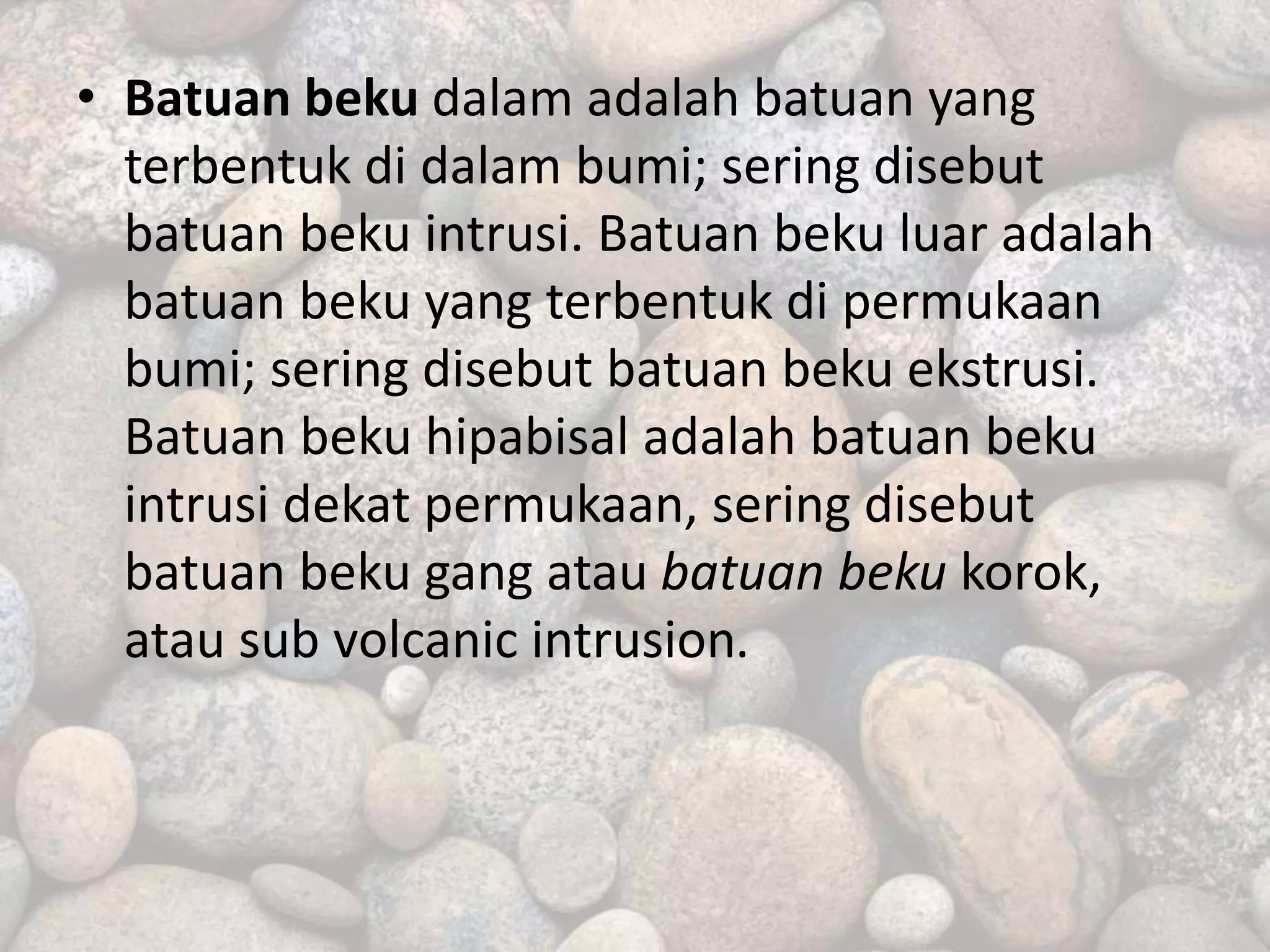 Klasifikasi struktur batuan beku | PPTX