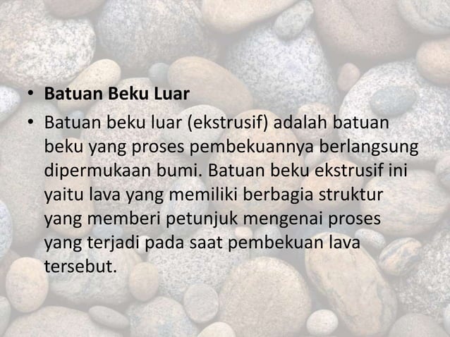 Klasifikasi struktur batuan beku | PPTX