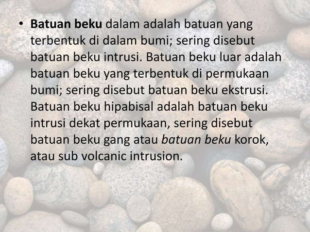 Klasifikasi struktur batuan beku | PPTX