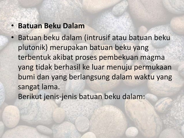 Klasifikasi struktur batuan beku | PPTX