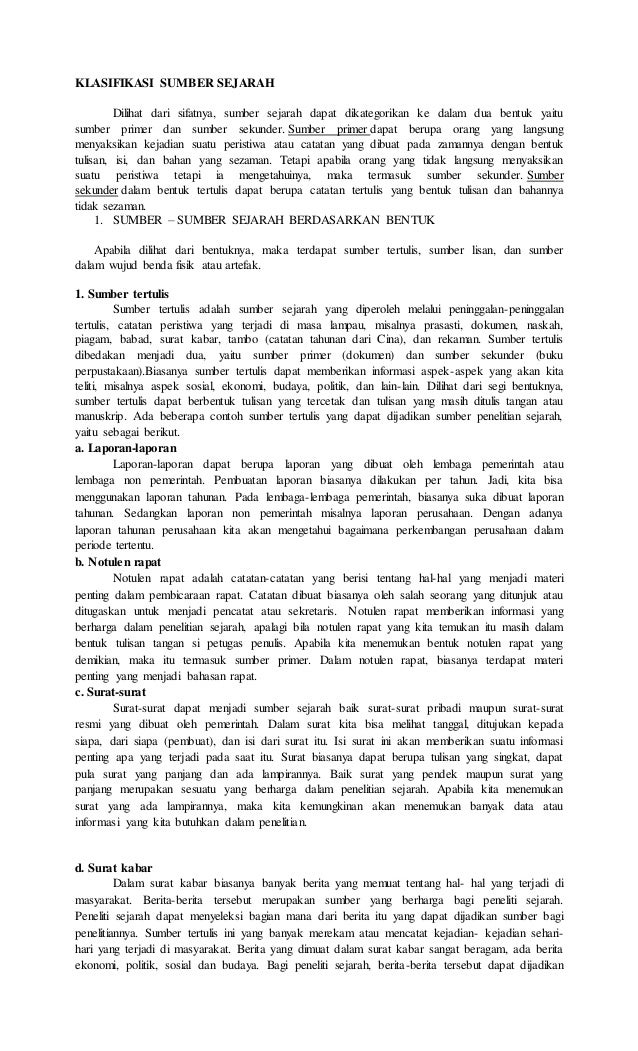 Jenis Jenis Sumber Sejarah Berdasarkan Wujudnya - Seputar Sejarah Jenis Jenis Sumber Sejarah Berdasarkan Wujudnya - Seputar Sejarah