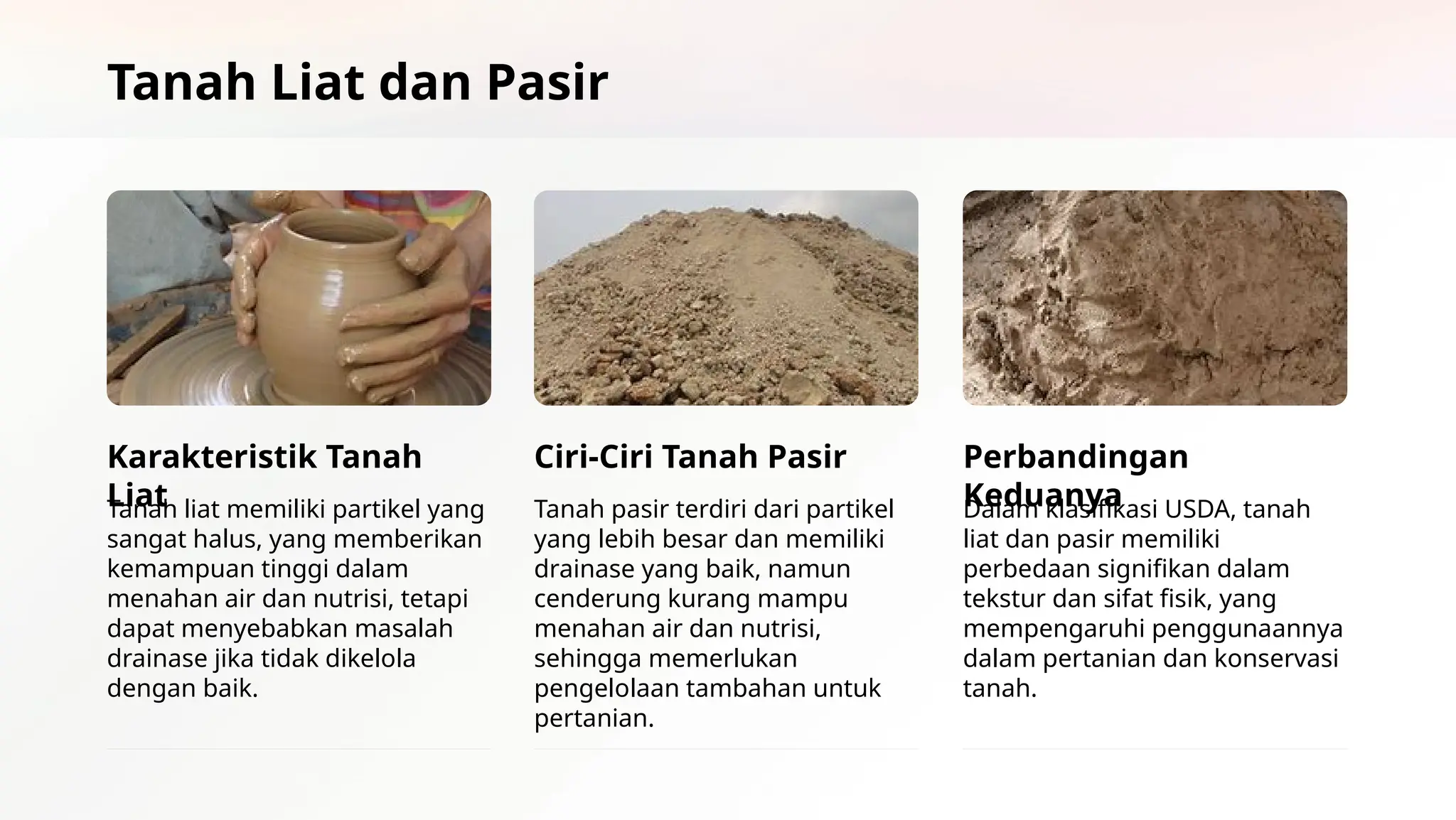 Prsentasi Klasifikasi Tanah USDA ilmu tanah . | PPTX