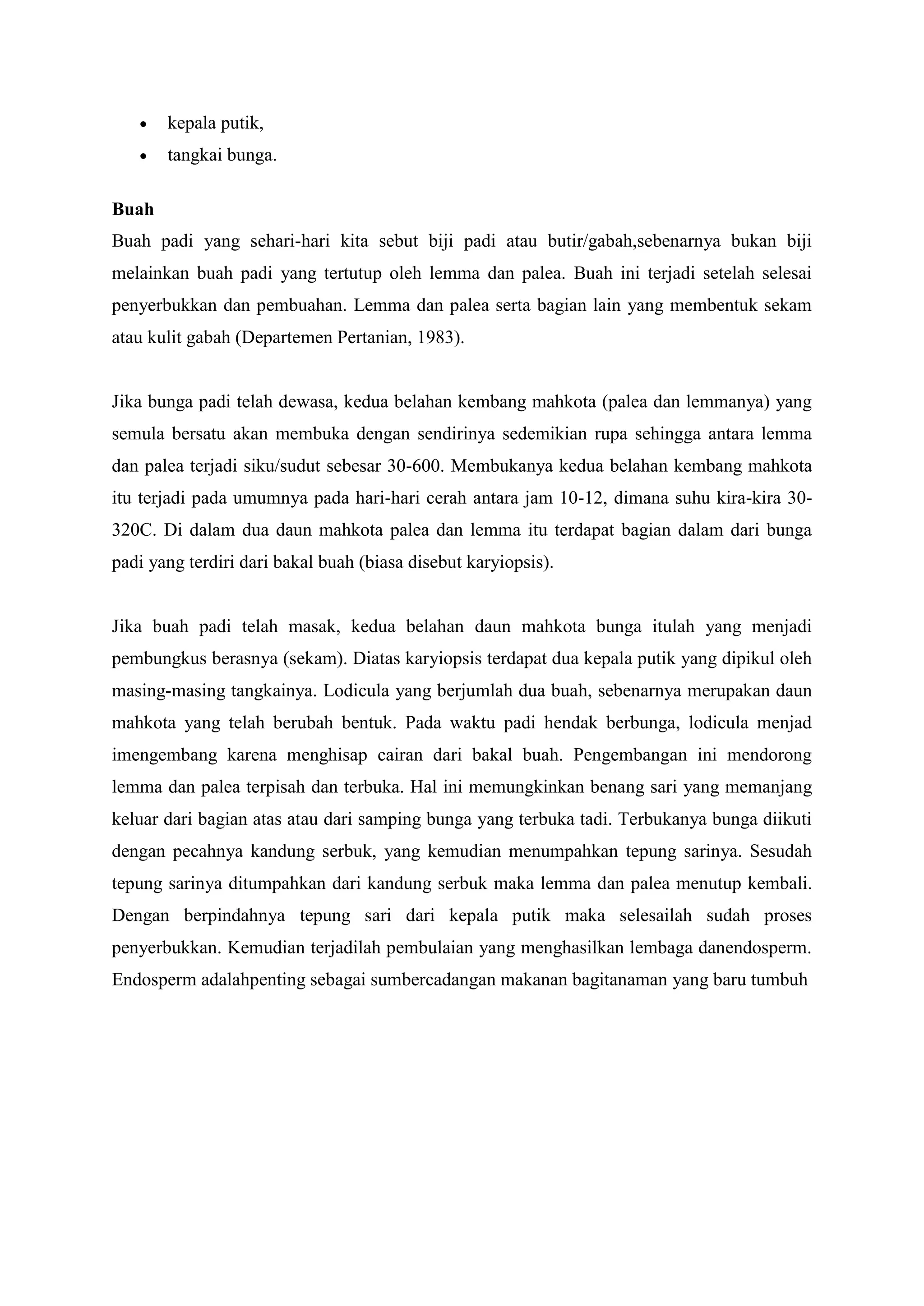 Klasifikasi tanaman padi | DOCX