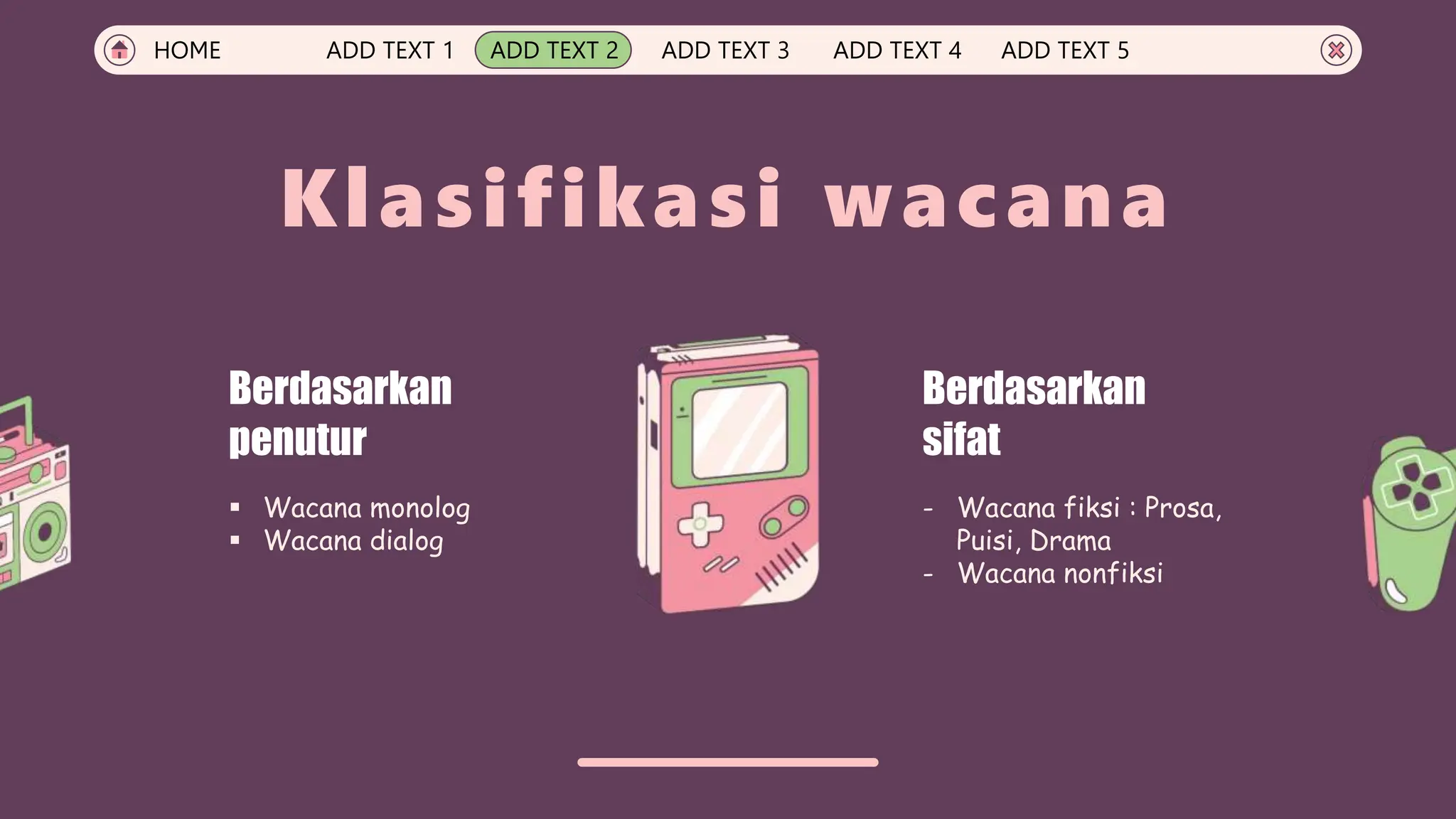 klasifikasi wacana berdasarkan penutur dan sifat.pptx