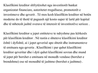 Klasifikimi kreditor 7 | PPT