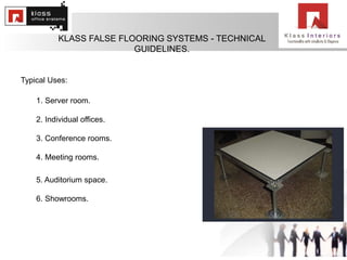 Klass false Flooring Systems A 2020 | PPTX