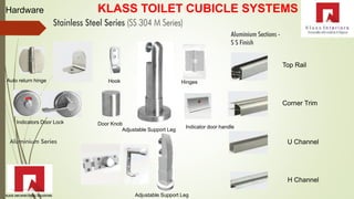 Klass toilet cubicle systems conventional | PPT