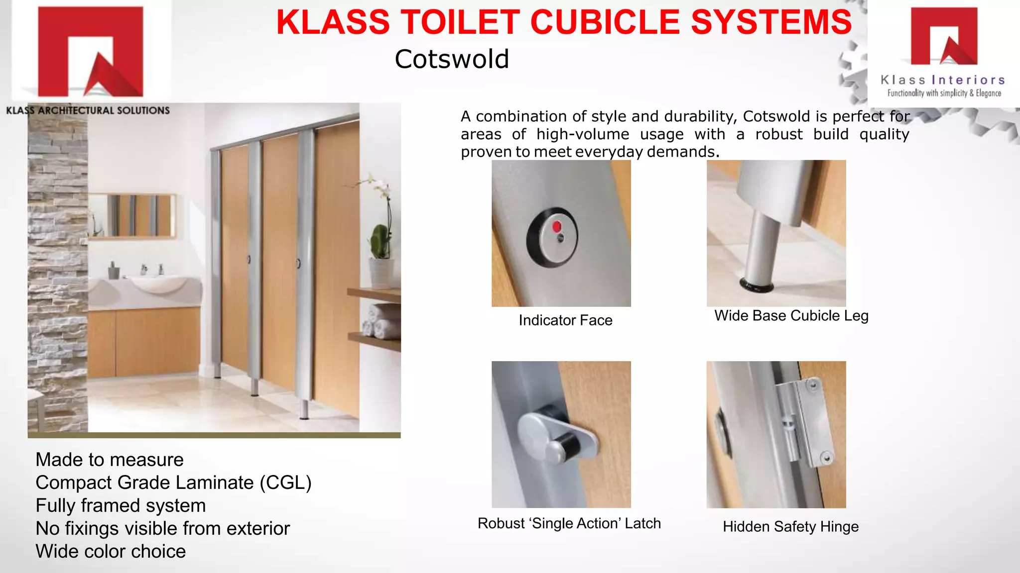 Klass toilet cubicle systems new design | PPTX