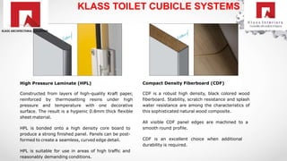 Klass toilet cubicle systems new design | PPT