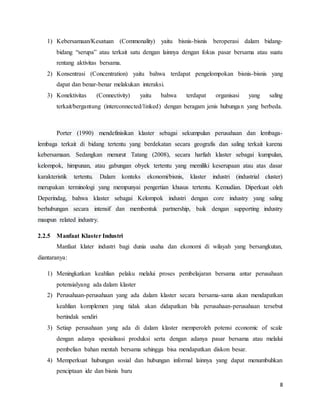 Klaster industri dan aglomerasi | DOCX