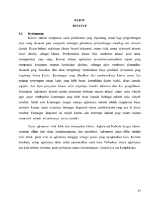 Klaster industri dan aglomerasi | DOCX