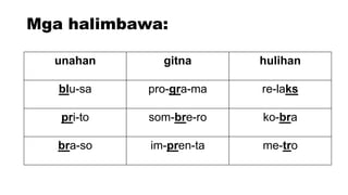 Klaster o kambal katinig | PPT