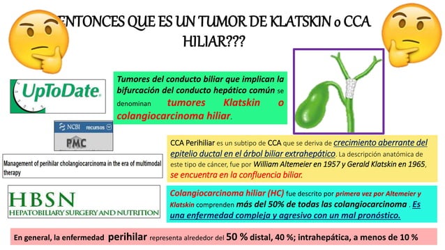 Tumor de Klatskin - Colangiocarcinoma Hiliar | PPTX