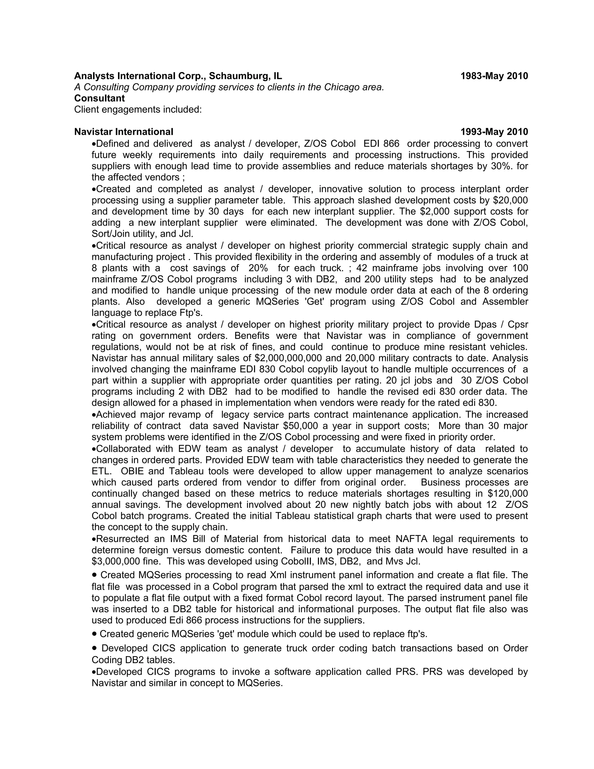 Klausing, Patrick Resume Consultant2 | DOC