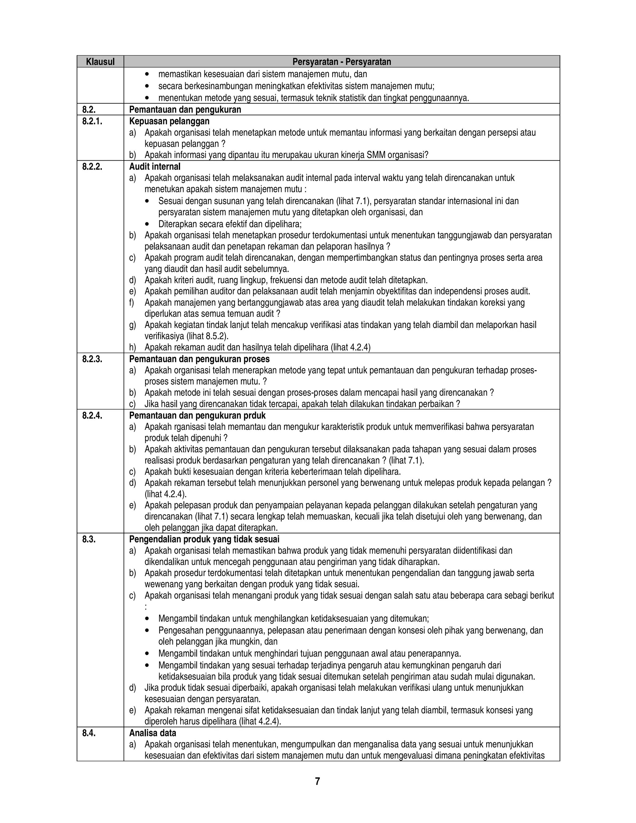 Klausul iso-9001-2008 | PDF