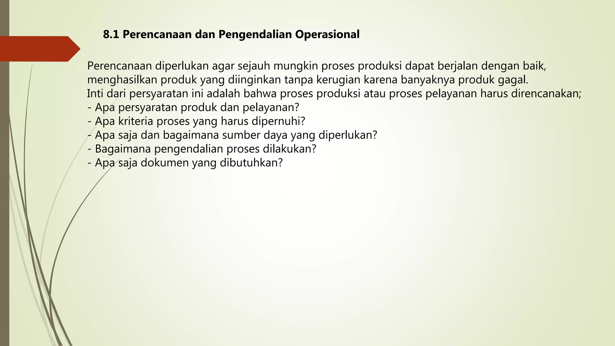 Klausul 8 iso 9001 2015 | PPTX