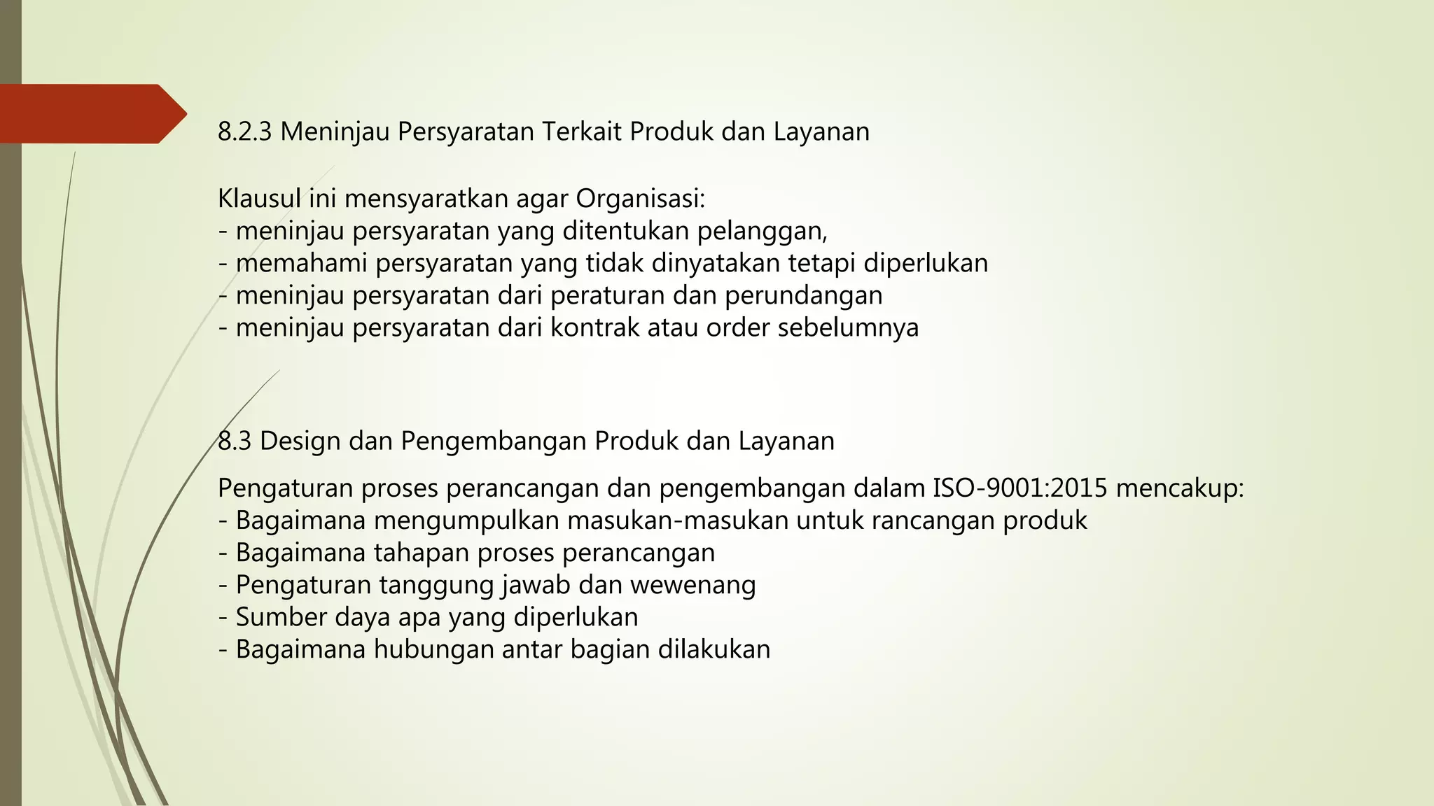 Klausul 8 iso 9001 2015 | PPTX