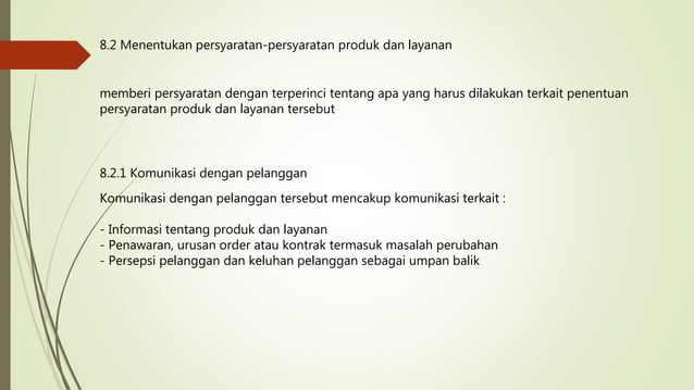 Klausul 8 iso 9001 2015 | PPTX